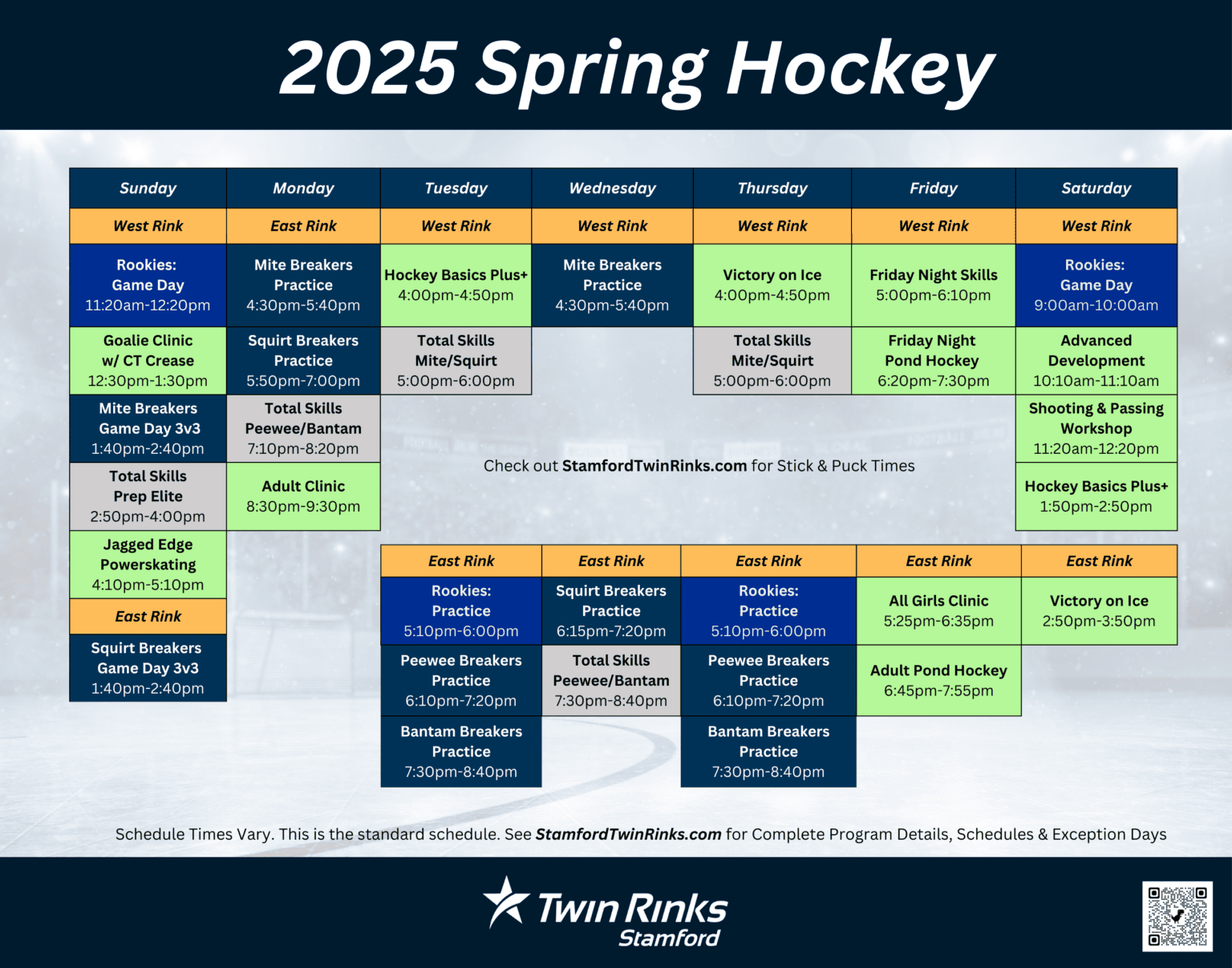 2025 Spring Hockey Clinics & Programs – Twin Rinks Stamford